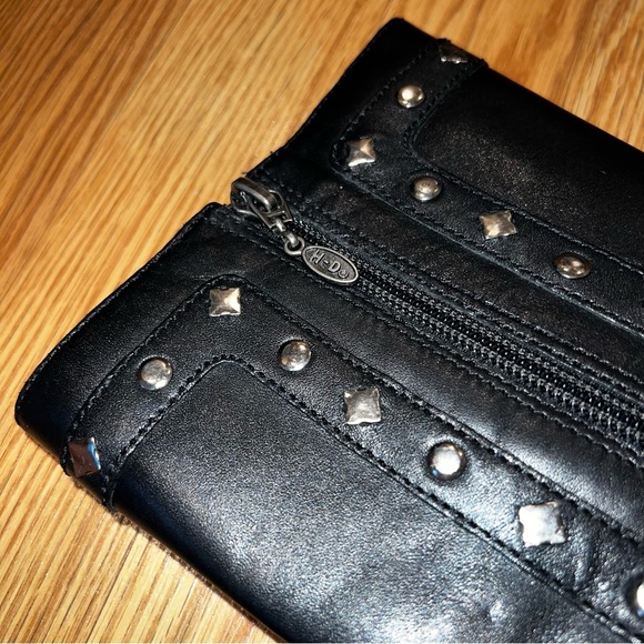 Harley-Davidson | Shoes | Black Leather Metal Studs Harleydavidson ...